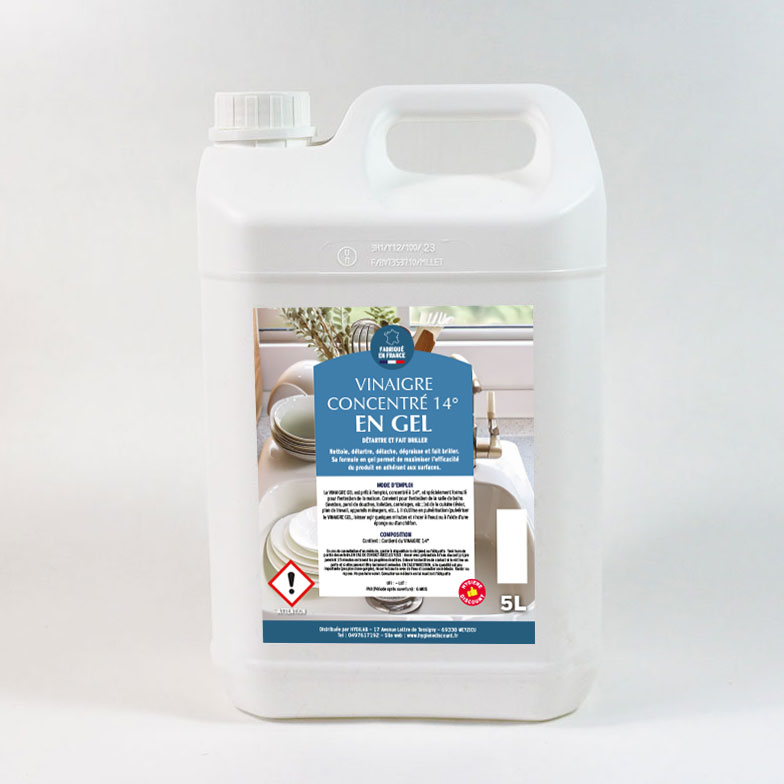 Vinaigre concentré 14° en gel en vrac - Hygiène Discount